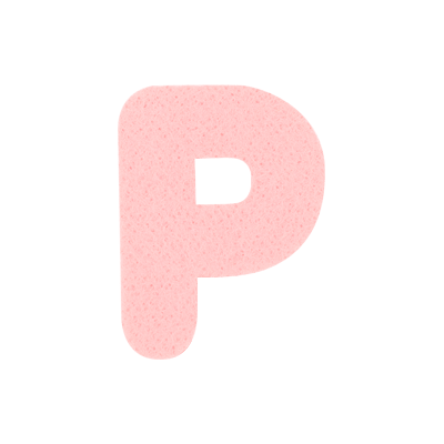 LETRA P ROSA CLARO 5cm