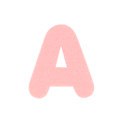 Letra A Rosa Claro 5cm