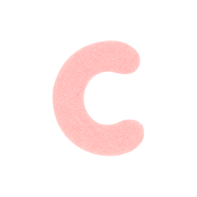 Letra C Rosa Claro 5cm