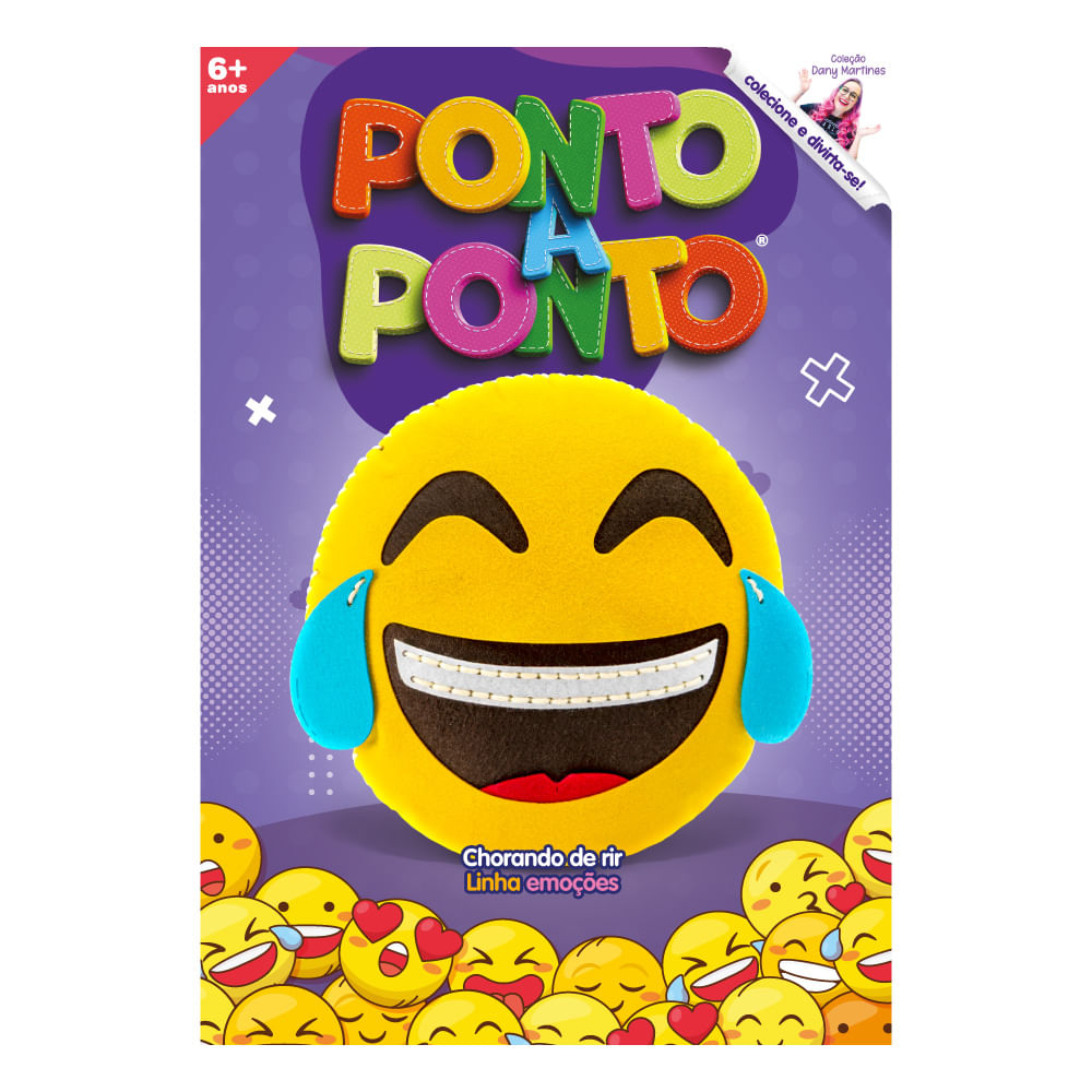 Boneco de feltro Chorando de Rir coleção Ponto a Ponto Santa Fé